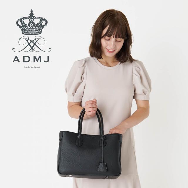 A.D.M.J. アクセソワ・ドゥ・マドモワゼル バッグ トートバッグ レディース A4 本革 ブラック 黒 ACS01085