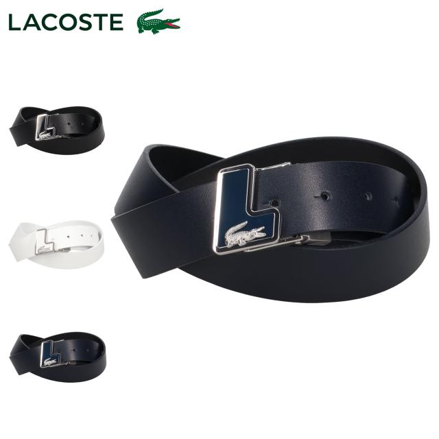 ラコステ LACOSTE ベルト メンズ 本革 日本製 BELT ブラック ホワイト ネイビー 黒 白 LB67211