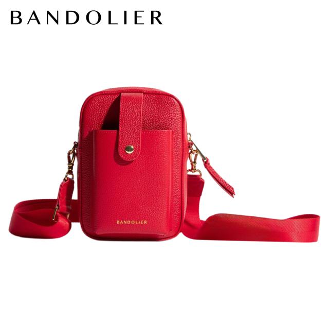 BANDOLIER バンドリヤー ショルダーバッグ スマホショルダー 斜めがけ 大人 軽量 本革 ディロン トゥルー レディース レッド 42NDA