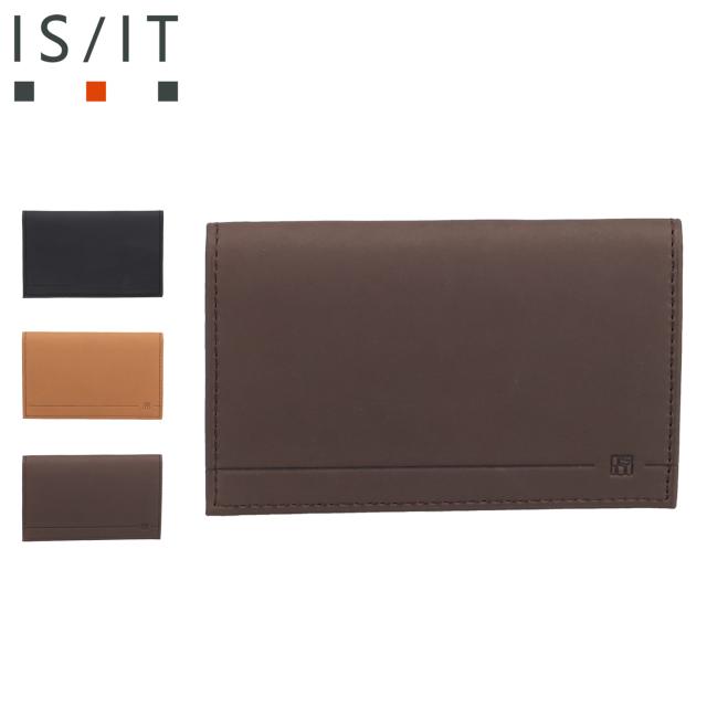 IS/IT イズイット 名刺入れ カードケース パスケース ガニー メンズ 牛革 本革 軽量 薄型 防水 985602