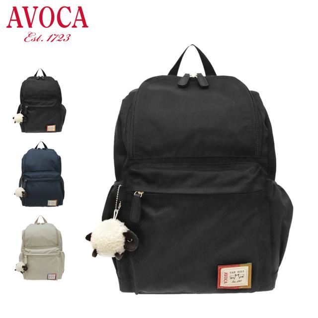 AVOCA アヴォカ リュック バッグ バッグパック レディース 18L 大容量 軽量 ブラック ネイビー ベージュ 黒 AC-012