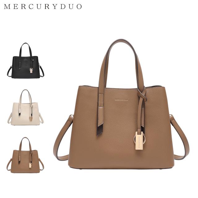 マーキュリーデュオ MERCURYDUO バッグ トートバッグ ショルダー レディース ファスナー付き 斜めがけ ワーク MER-91250B