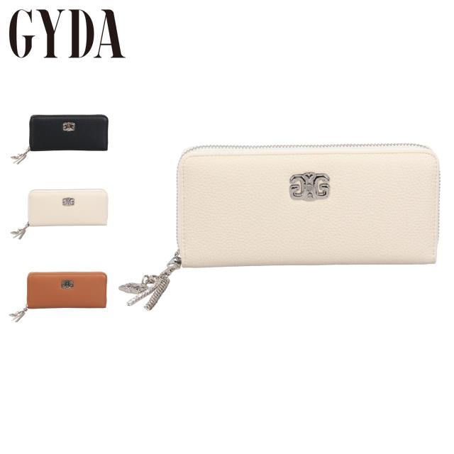GYDA ジェイダ 財布 長財布 レディース ラウンドファスナー ブラック ホワイト ブラウン 黒 白 GY-W341