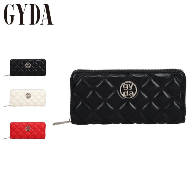 GYDA ジェイダ 財布 長財布 レディース ラウンドファスナー ブラック ホワイト レッド 白 GY-W351