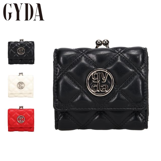 GYDA ジェイダ 財布 三つ折り財布 レディース 口金 小銭入れ ブラック ホワイト レッド 白 GY-W352