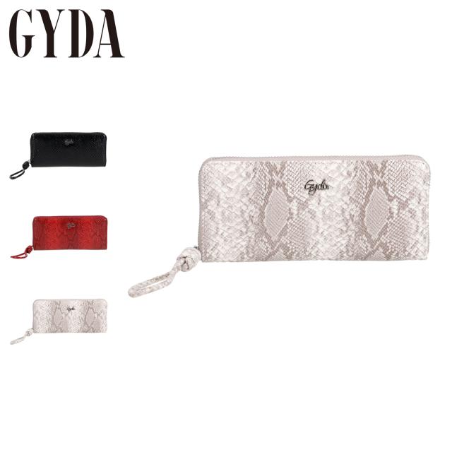 GYDA ジェイダ 財布 長財布 レディース ラウンドファスナー ブラック レッド グレー 黒 GY-W361