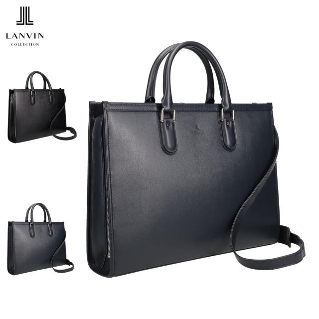 ランバン コレクション LANVIN COLLECTION バッグ ビジネスバッグ ブリーフケース ニューフロー メンズ A4 本革 PC収納 斜めがけ 282561