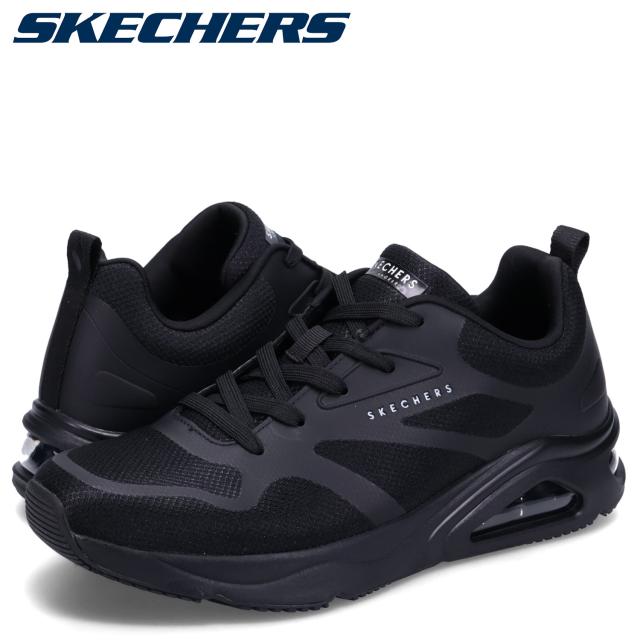 スケッチャーズ SKECHERS スニーカー トレス エア ウノ レボリューション エアリー メンズ ブラック 黒 183070