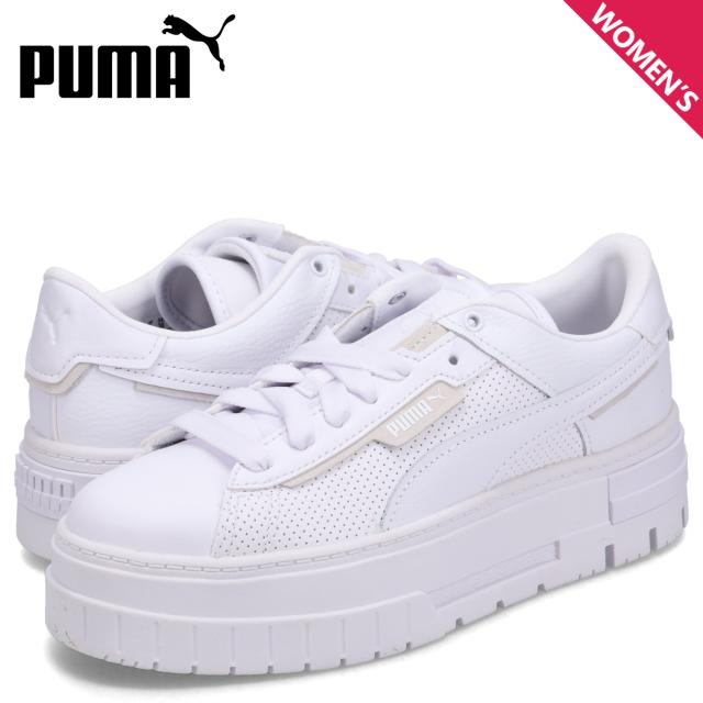 PUMA プーマ スニーカー メイズ クラッシュド レザー レディース 厚底 MAYZE CRASHED LEATHER WNS ホワイト 白 396011-01