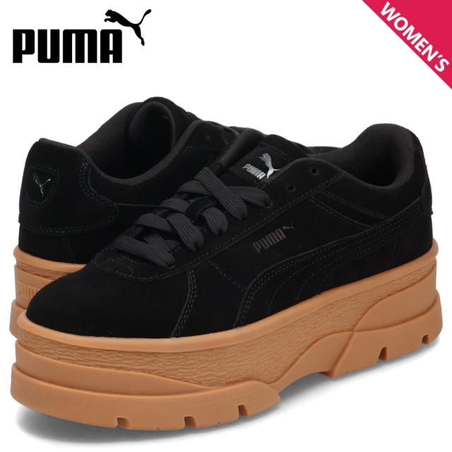 PUMA プーマ スニーカー リボ スウェード レディース 厚底 スエード RIVO SUED ブラック 黒 398342