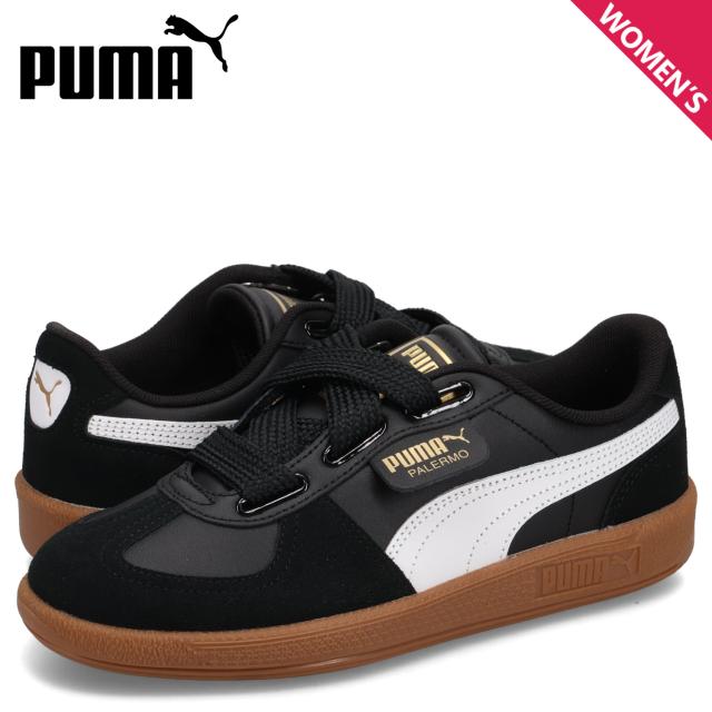 PUMA プーマ スニーカー パレルモ ワイド レース SD レディース PALERMO WIDE LACE SD ブラック 黒 402109-02
