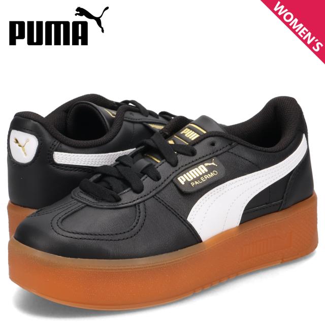 PUMA プーマ スニーカー パレルモ エレベータ レザー レディース PALERMO ELEVATA LTH ブラック 黒 400461
