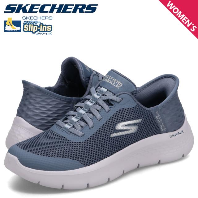 スケッチャーズ SKECHERS スリップインズ ゴーウォーク フレックス スニーカー レディース 軽量 SLIP-INS ブルー 124836