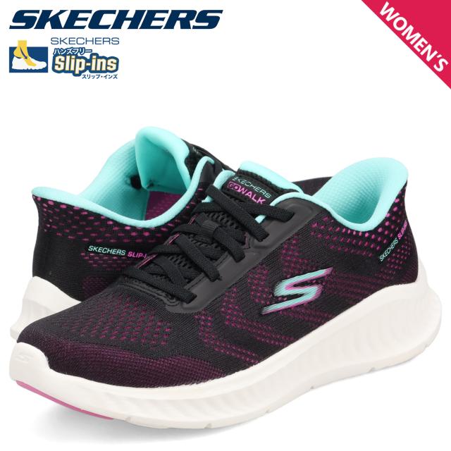 スケッチャーズ SKECHERS スリップインズ ゴーウォーク ナウ クロエ スニーカー レディース ブラック 黒 125643