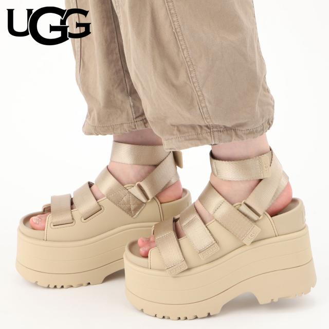 UGG アグ サンダル ストラップサンダル ゴールデンライズ レディース 厚底 W GOLDENRISE ベージュ 1167431