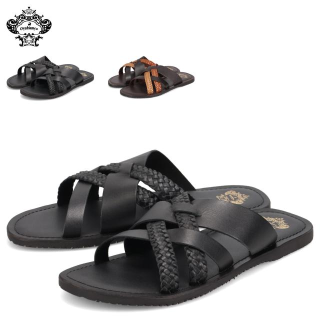 オロビアンコ Orobianco サンダル クロスサンダル メンズ 本革 INTRE CROSS SANDAL ブラック ブラウン 黒 OB-5019