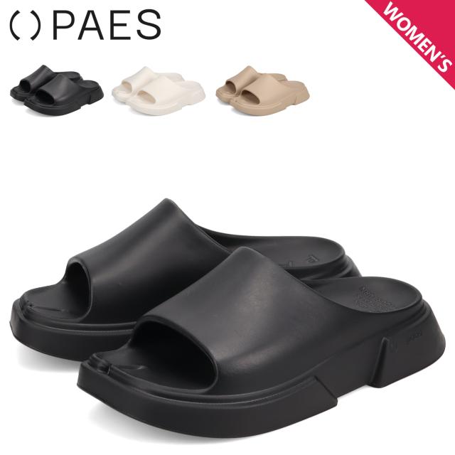 PAES ペイズ サンダル リカバリーサンダル レディース SLIDE BASIC LINE ブラック ホワイト ベージュ 黒 白 PAES_03_Slide_B_