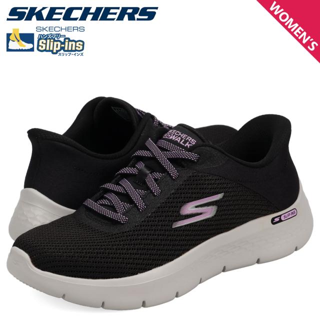 スケッチャーズ SKECHERS スリップインズ ゴーウォーク フレックス カーラ スニーカー レディース ブラック 黒 125516-BLK