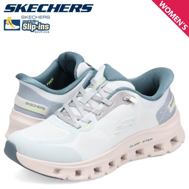 スケッチャーズ SKECHERS スリップインズ グライドステップ プロ ピュア モーション スニーカー レディース ブルー 150428