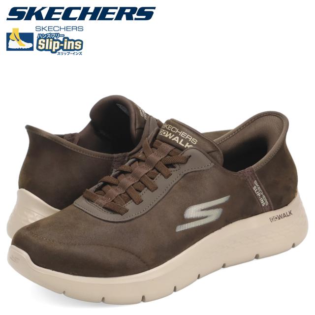 スケッチャーズ SKECHERS スリップインズ ゴーウォーク フレックス スムース モーション スニーカー メンズ SLIP-INS ブラウン 216326