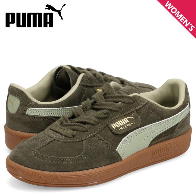 PUMA プーマ スニーカー パレルモ レディース PALERMO ダーク オリーブ 396463-80