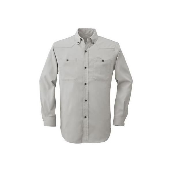 4930269027349 SMART WORK WEAR SW515 メンズ／レデイースウエスタンシヤツ 色：パールグレー サイズ：5L