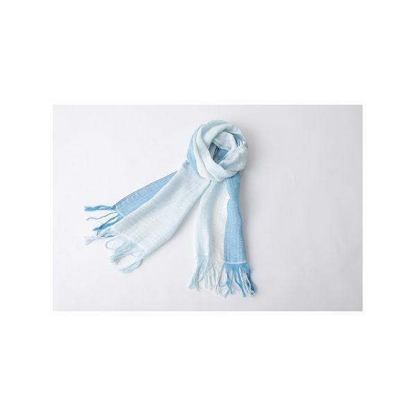 4529043032817 【20個入】ラインカラーマフラー 1．青×灰色【キャンセル不可】 GV-1500-1 今治 ストール 出産内祝い