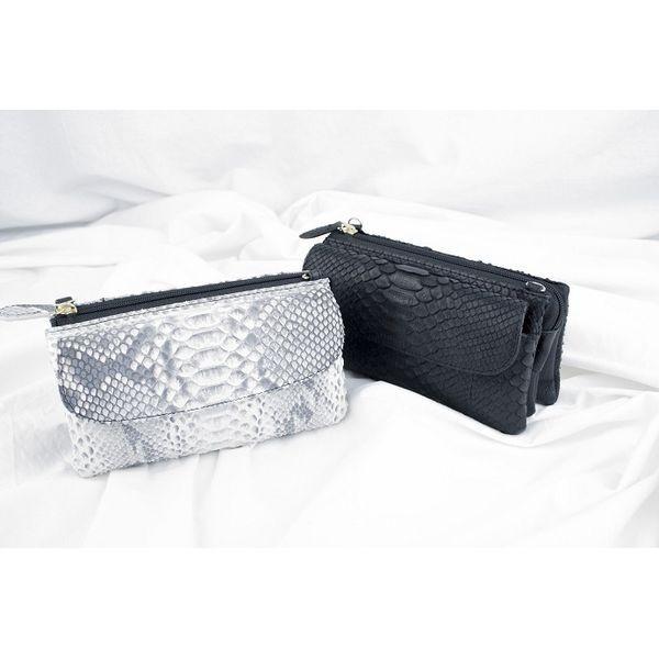 4589603661499 Costoroma ダイヤモンドパイソン ポーチウォレット ブラック【キャンセル不可】