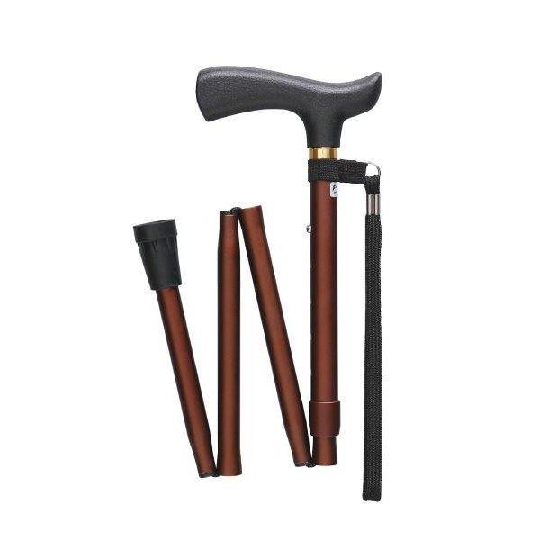 4977626733307 【3個入】ベーシックE 折畳S ブラウン【キャンセル不可】 フジホーム ステッキ WB3714 アルミニウム