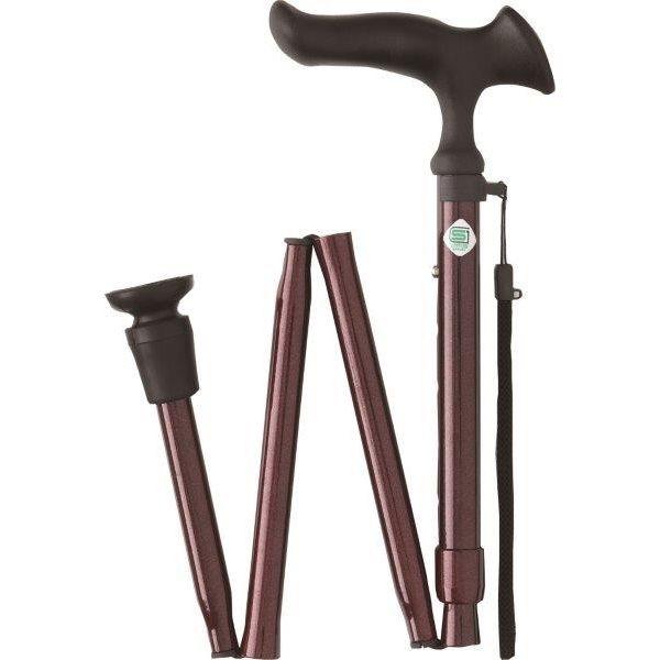 4977626733574 【5個入】かるがもE 折畳S レッド【キャンセル不可】 フジホーム ステッキ 折りたたみ式 アルミニウム