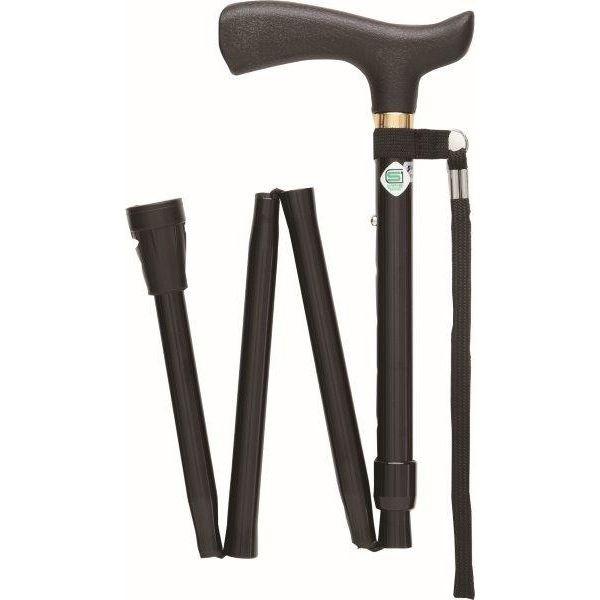 4977626733710 【3個入】ベーシックE 折畳S ブラック【キャンセル不可】 ステッキ WB3755 フジホーム 歩行サポート