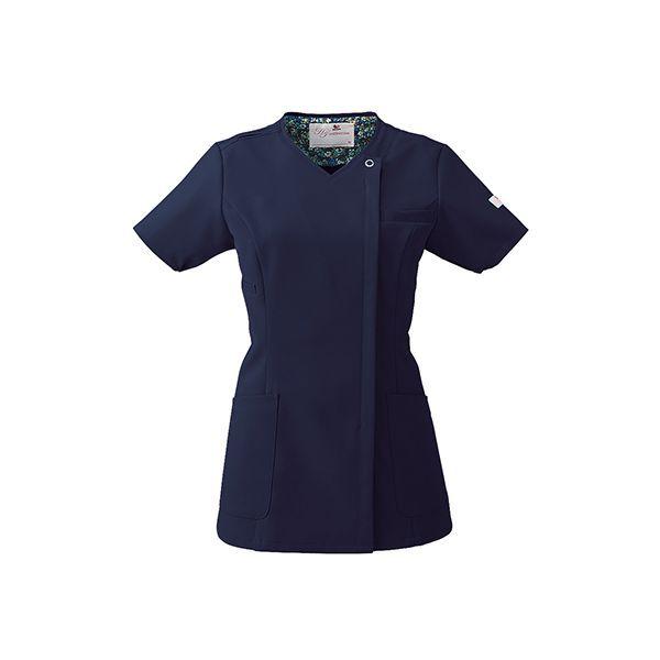 アズワン 7-4201-04 レディススクラブ ダークネイビー ＬＬ 7420104