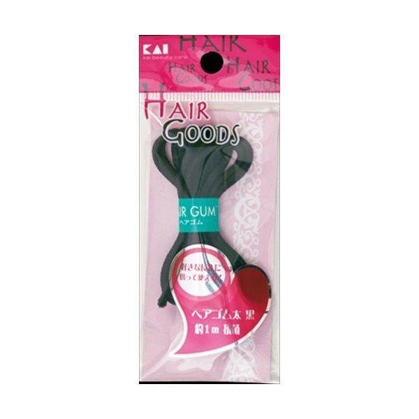 4901601281156 【360個入】 HA3018 H／G ヘアゴム 太 黒 約1m抗菌 95043【キャンセル不可】