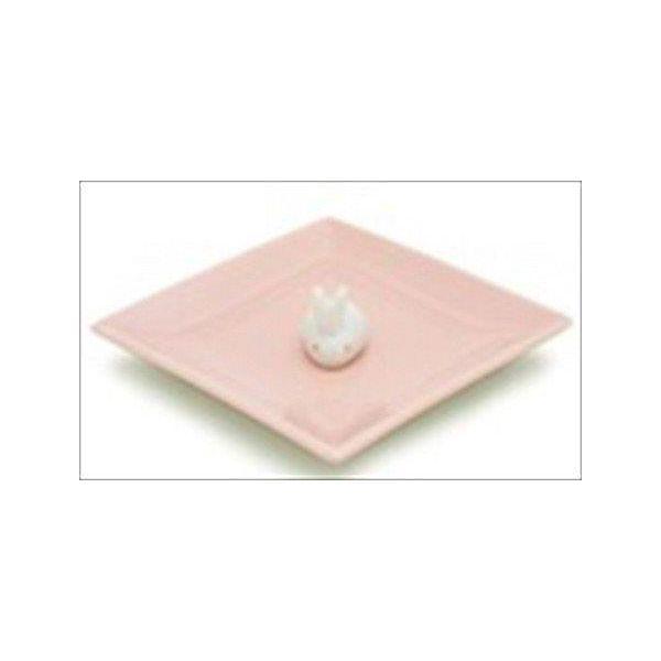 4902125975248 【80個入】 陶器香皿＆ウサギ香立 ピンク 96471【キャンセル不可】