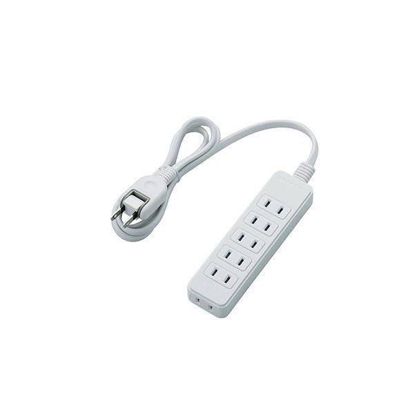 T-S02N-2610WHX5 直送 代引不可 5個セット エレコム スイングプラグタップ／6個口／1m／ホワイト TS02N2610WHX5