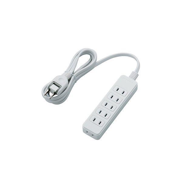 T-S02N-2620WHX5 直送 代引不可 5個セット エレコム スイングプラグタップ／6個口／2m／ホワイト TS02N2620WHX5