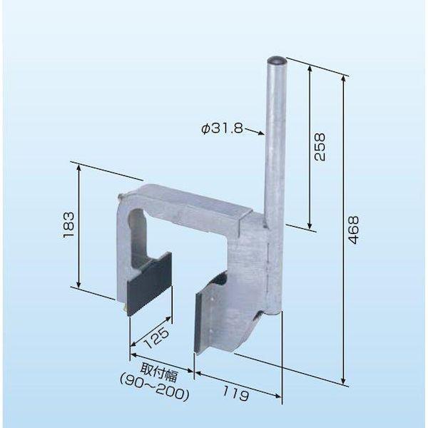 日晴金属 PAX-VT-KG パラボラキャッチャー コンクリート手すり用取付金具 PAXVTKG