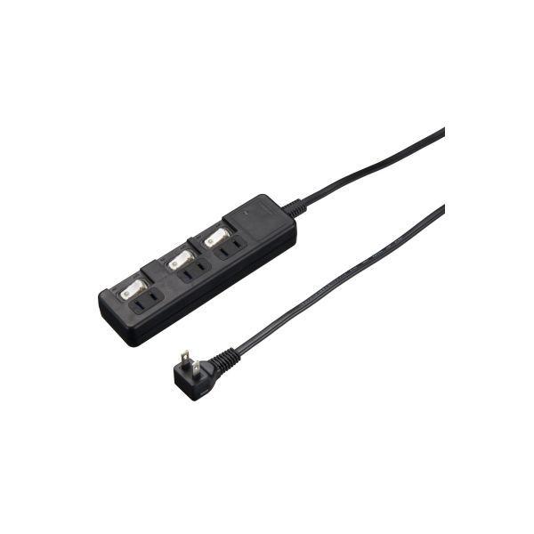 【個数：1個】H8KS331BKX5 直送 代引不可 5個セット YAZAWA 雷ガード付3個口節電タップ1mブラック