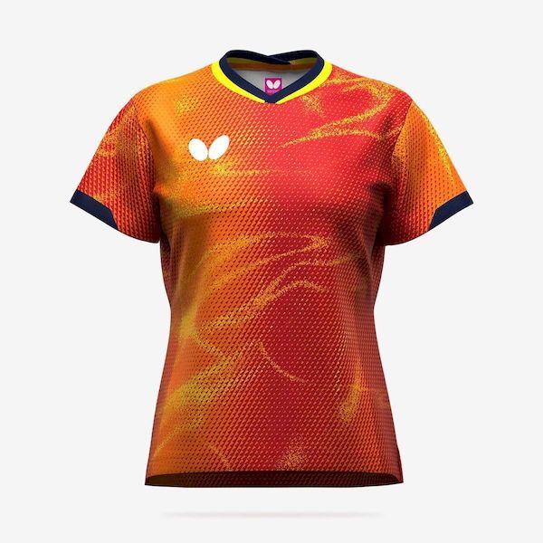 バタフライ Butterfly 4906901239142 47149 エリスター12・シャツ・レディース ダージリンレッド サイズ：O