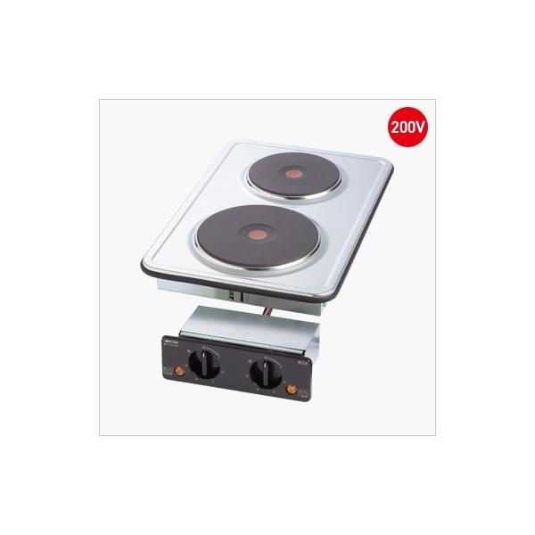 三化工業 SNK SPH-212S プレートヒーター　ビルトイン2口縦型(前面操作タイプ) SPH212S