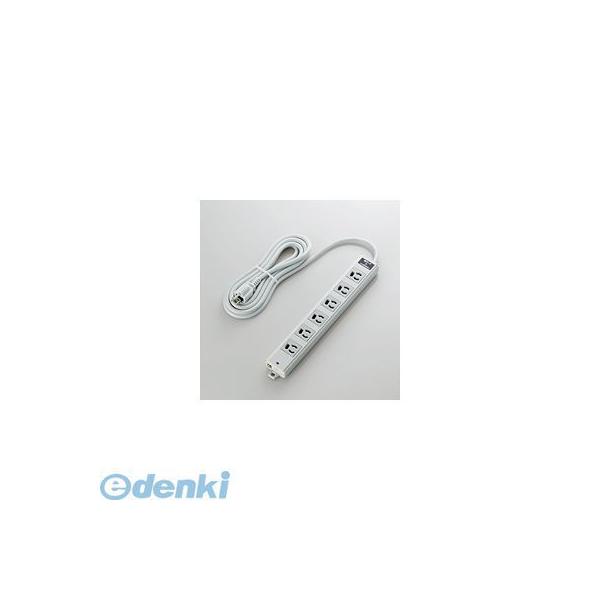 ELECOM エレコム T-WRMK3630LG/RS 工事用タップ ＥＵＲｏＨＳ指令準拠 抜け止 ３Ｐ ６個口 雷ガード マグネット ３ｍ グレー TWRMK3630LG