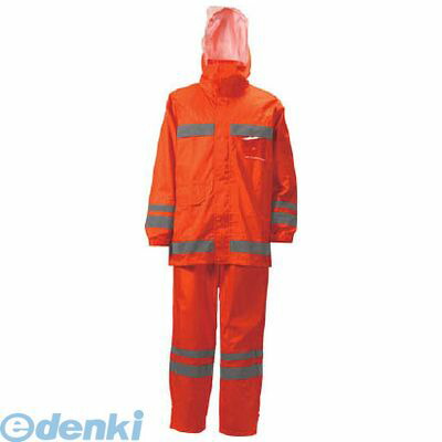 カジメイク  381025M 視認性レインスーツ オレンジ M