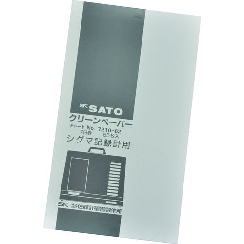 佐藤計量器製作所 SATO 7210-62 シグマ 型温湿度計用7日記録紙 721062 308-3551の通販はau PAY マーケット ...