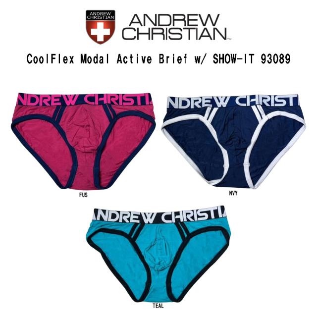 (SALE)ANDREW CHRISTIAN(アンドリュークリスチャン)ブリーフ パンツ アンダーウェア セクシー メンズ 下着 男性用 CoolFlex Modal Active Brief ...