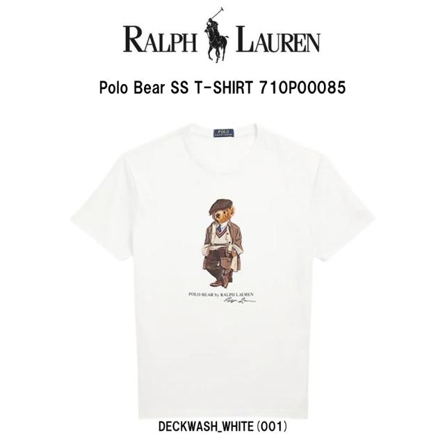 POLO RALPH LAUREN(ポロ ラルフローレン)Tシャツ 半袖 クルーネック コットン くま ポロベア ホワイト ギフト プレゼント メンズ T-SHIRT 710P00085