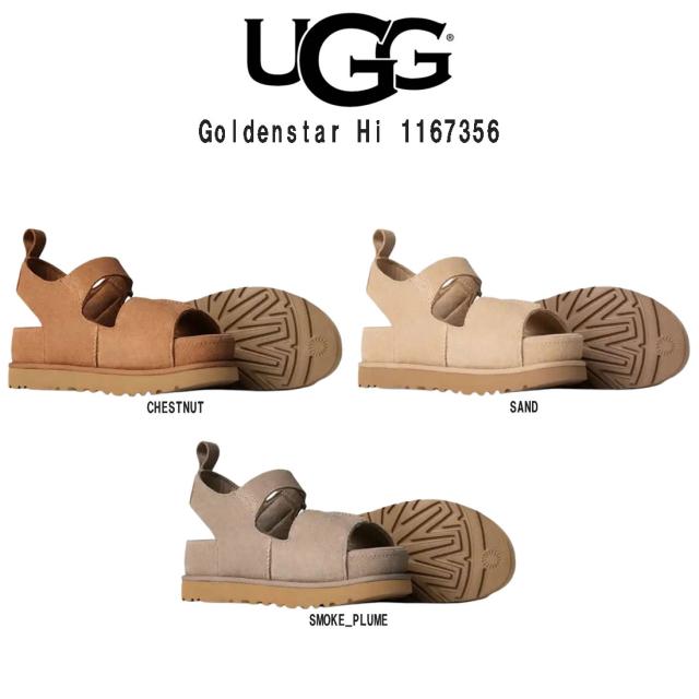 (SALE)UGG(アグ)レディース ゴールデンスター ハイ サンダル ストラップ スエード プラットフォーム 厚底 調整可能 ストリート W Goldenstar Hi 1167356