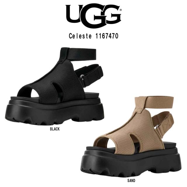 (SALE)UGG(アグ)レディース セレスト サンダル プラットフォーム 厚底 メッシュ シューズ 軽量 3WAY ストラップ 取り外し 調節可能 W Celeste 1167470
