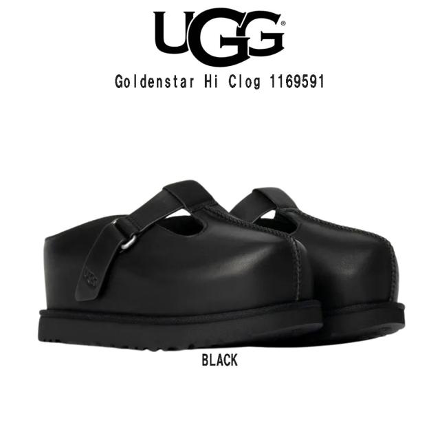 UGG(アグ)サンダル シューズ ゴールデンスター ハイ クロッグ レザー 厚底 インヒール ストラップ レディース 女性用 靴 Goldenstar Hi Clog 1169591