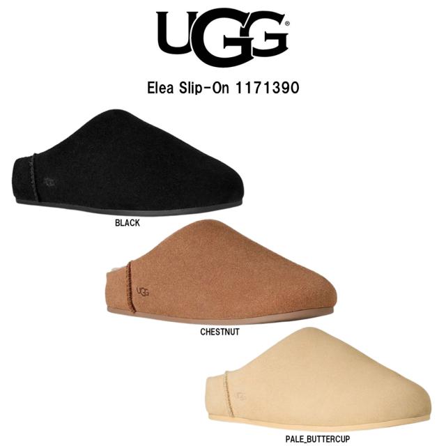 UGG(アグ)レディース エレア スリッポン ルームシューズ スリッパ シューズ スエード シープスキン ふわふわ 防水 靴 W Elea Slip-On 1171390
