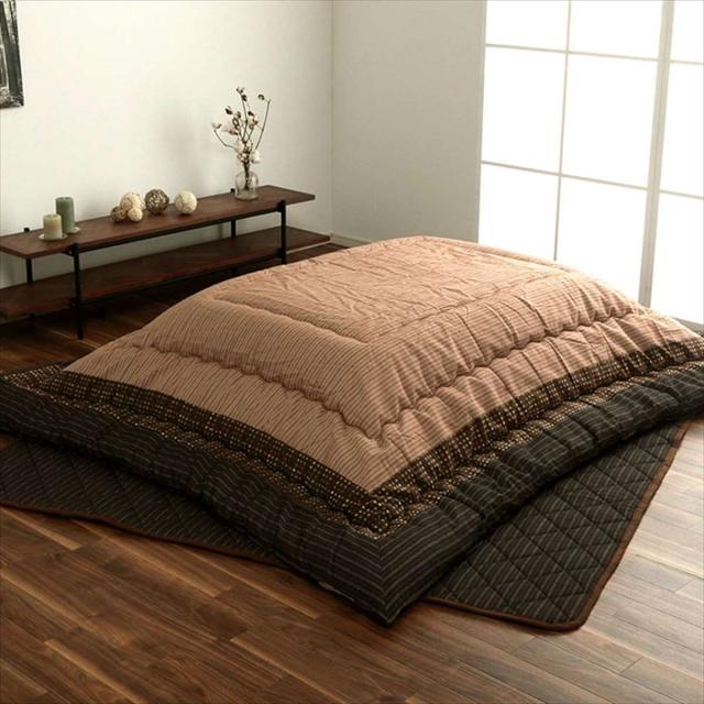 代引不可 こたつ布団 掛敷セット 約205×345cm 長方形 しじら織り かけ布団 敷ふとん セット 和モダン 掛敷 こたつ 布団  IKEHIKO YKRS205345